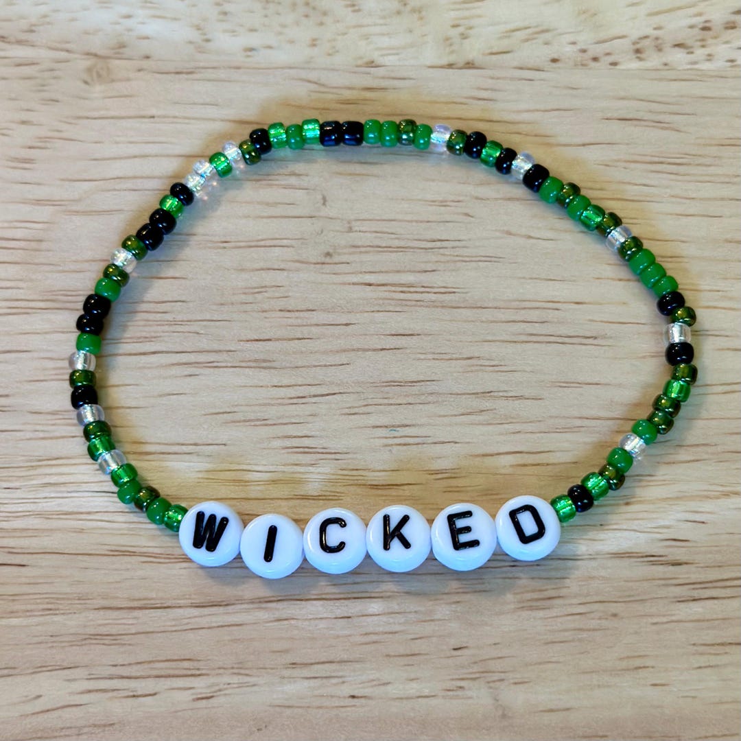 Wicked Inspired Beaded Bracelet | Broadway Musical Jewelry - Etsy