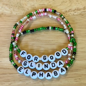 For Good, Elphaba, Glinda Bracelet Bundle | Wicked Bracelet Bundle | Wicked Broadway Bracelets ...