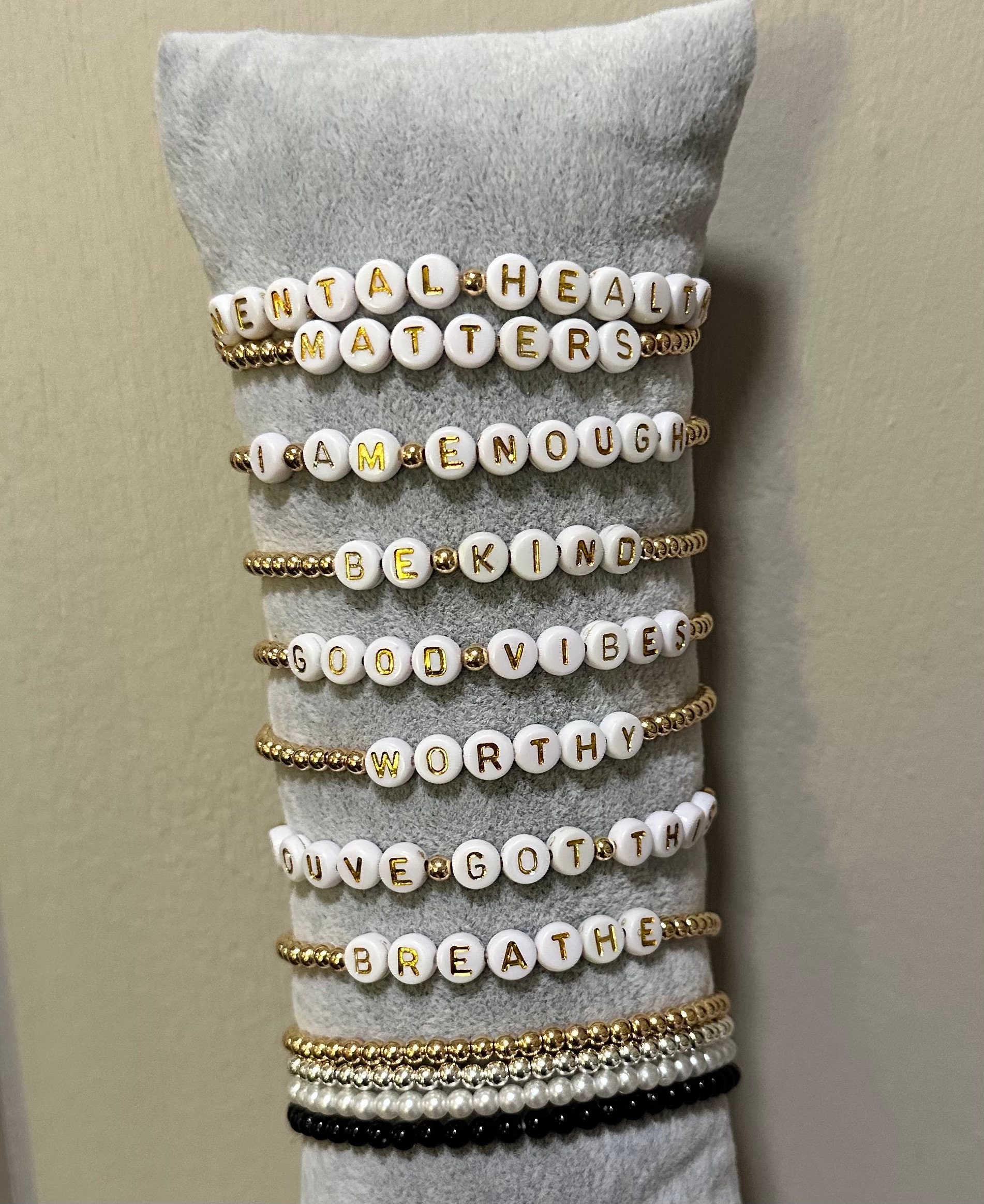 Self Care Bracelet Bundles, Mental Health/positive Affirmation ...