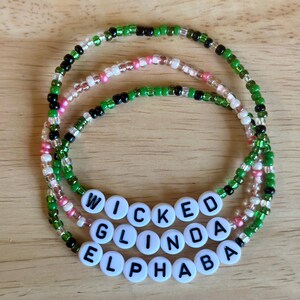 Glinda, Elphaba, Wicked Bracelet Bundle | Wicked Bracelet Bundle ...