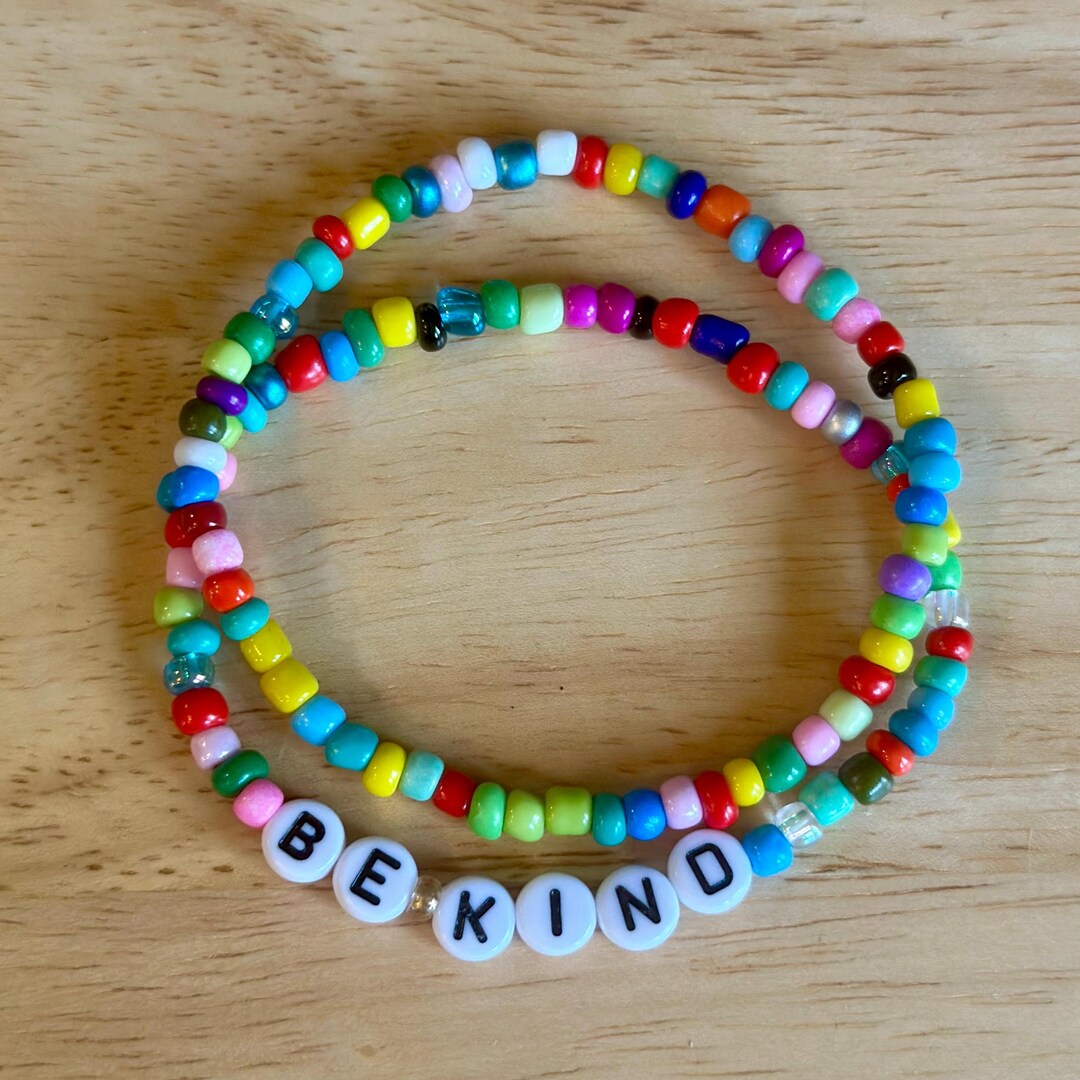 Be Kind Bracelet Bundle | Rainbow Seed Bead, Positive Vibes - Etsy