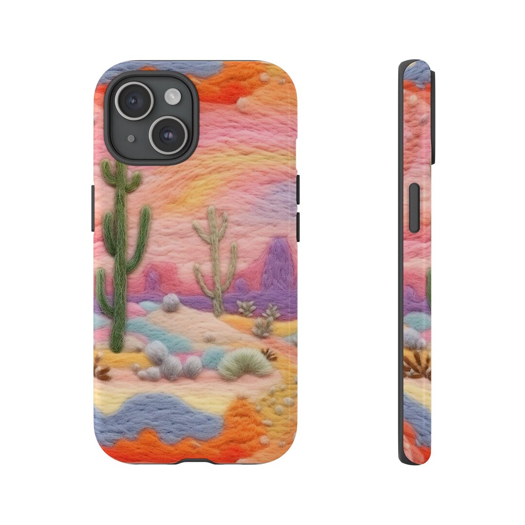 Painted Desert Sunset Southwestern Phone Case Rustic Cowgirl Felted ...