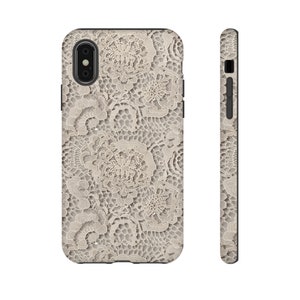 Vintage Lace Veil Phone Case Classic Ivory White Lace Cottagecore Phone ...