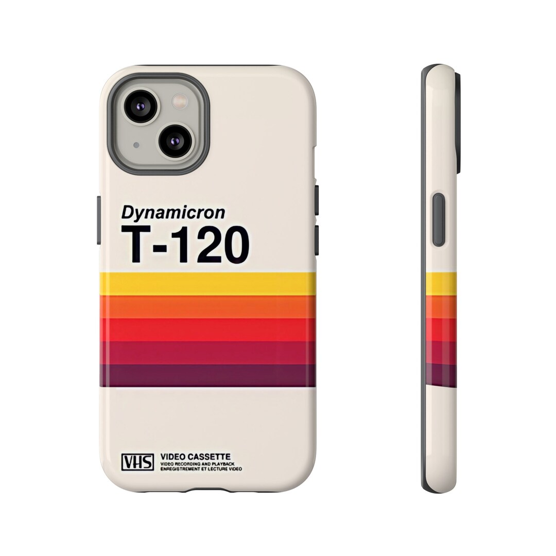 Retro VHS Tape Dynamicron T120 Phone Case I Retrowave Blank Tape Phone ...