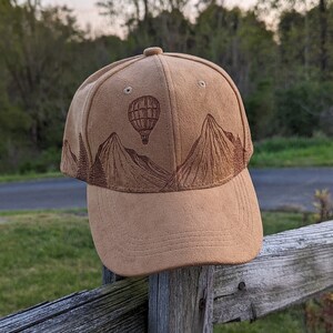 Air Balloon Hat, Burned Ball Cap, Nature Baseball Cap, Unique ...