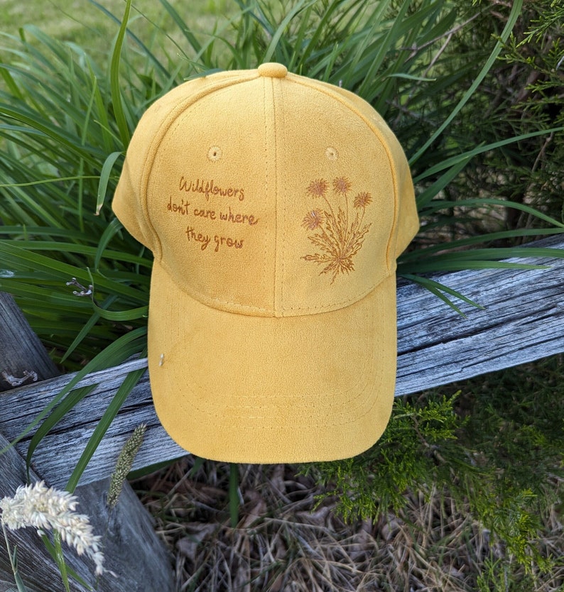 Dandelion Hat, Burned Baseball Hat, Cottagecore Gift, Unique Graduation ...
