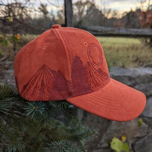 Rocky Mountain Hat, Burned Baseball Hat, Dad Cap, Blue Ridge Mountains ...