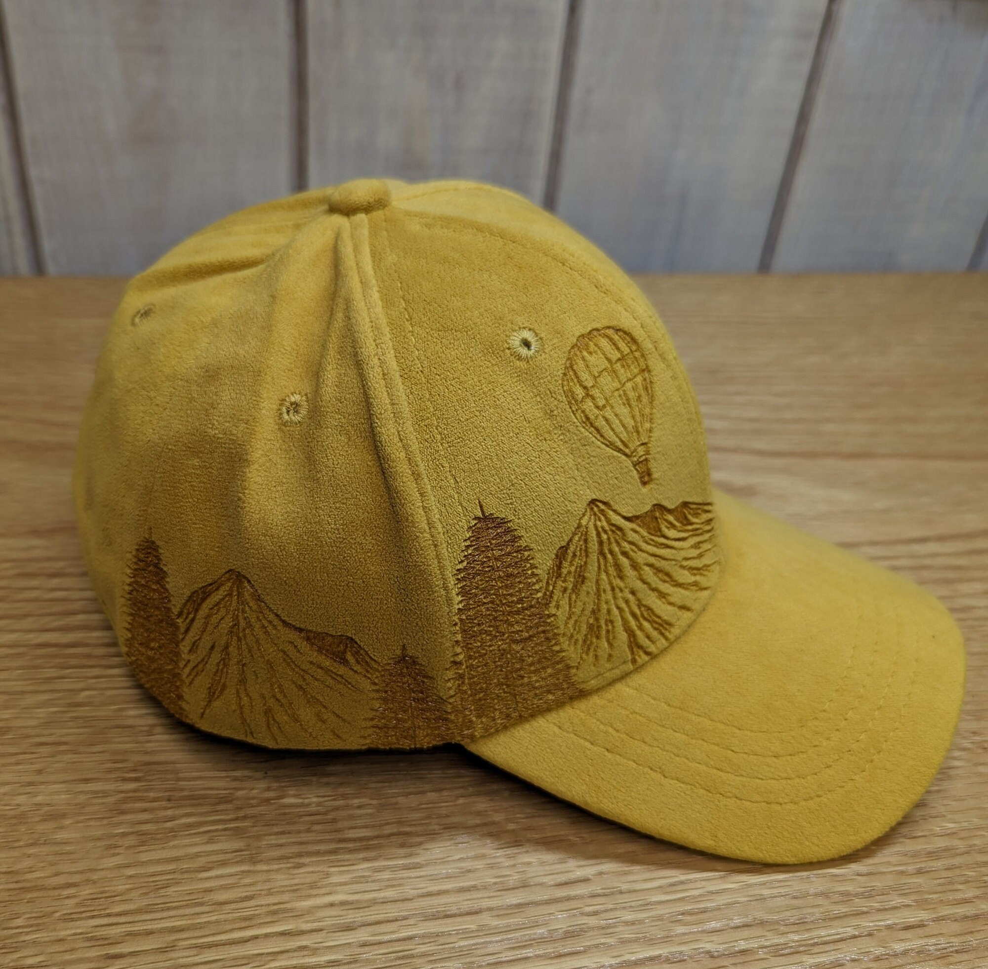 Hot Air Balloon Hat, Burnt Ball Cap, Gift for Adventure Friend, Unique ...