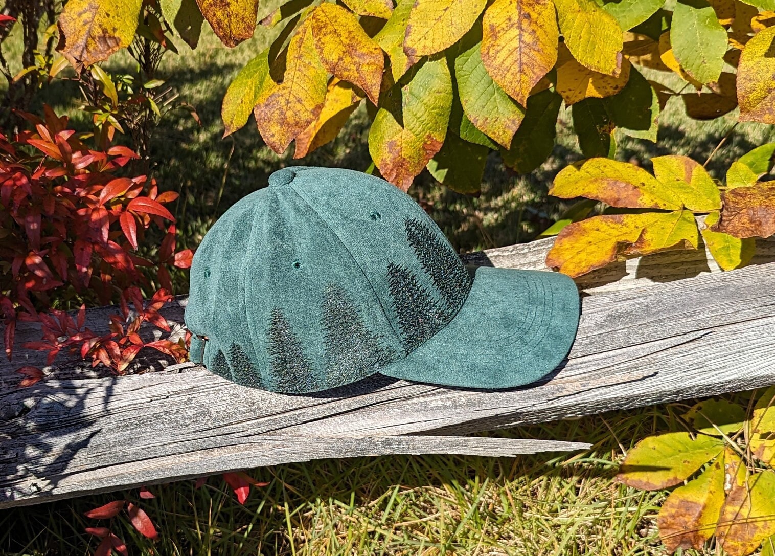 Forest Ball Cap Burnt Baseball Hat Tree Accessory Pine Tree - Etsy