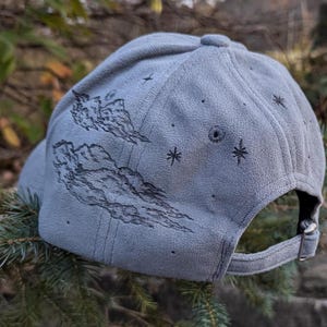 Crescent Moon Hat, Burned Baseball Hat, Witch Ball Cap, Whimsigoth ...