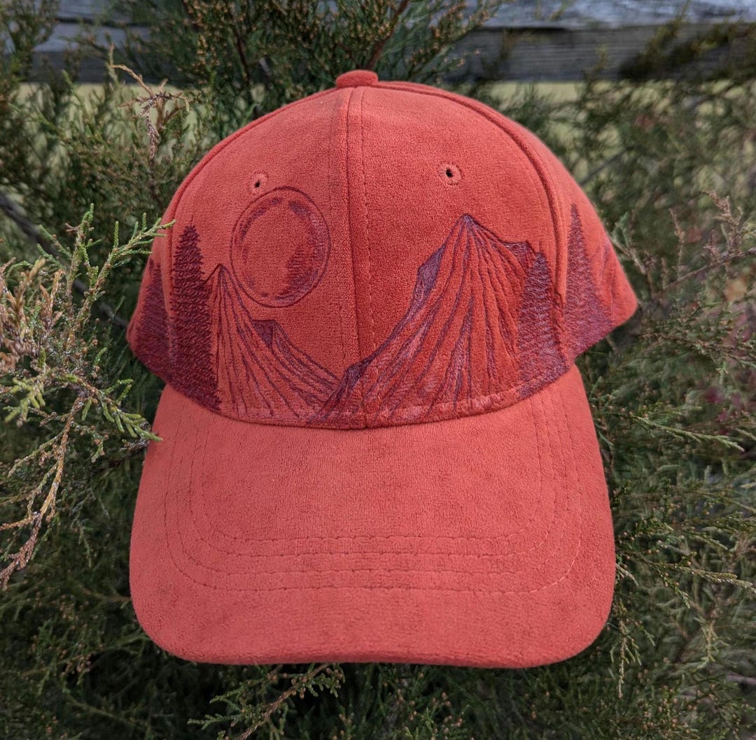 Rocky Mountain Hat, Burned Baseball Hat, Dad Cap, Blue Ridge Mountains ...