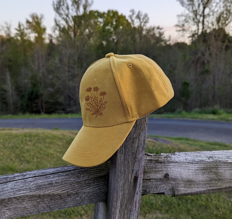 Dandelion Hat, Burned Baseball Hat, Cottagecore Gift, Unique Graduation ...