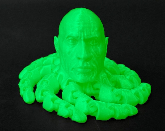 Rocktopus Fidget Toy 3D Printed Rocktopus Flexi the Rock Dwayne Johnson ...