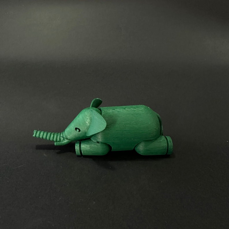 Elephant Fidget Toy 3D Printed Elephant Articulated - Etsy