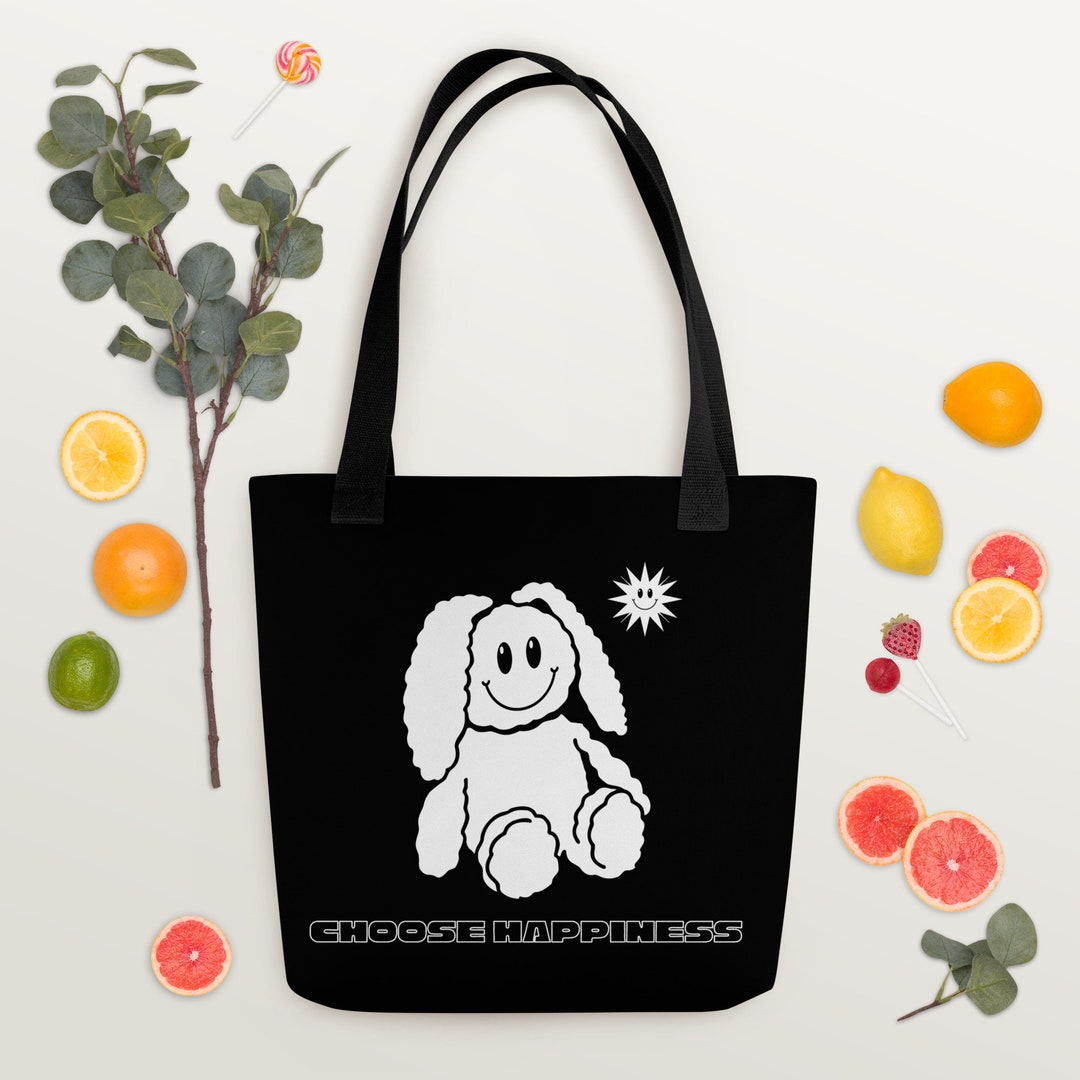 Happy Tote Bag, Happiness Bag; Fun Bag With Lots of Room - Etsy