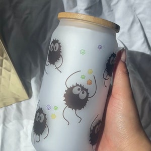 18 Oz/soot Sprites Aesthetic Glass Can/kawaii - Etsy