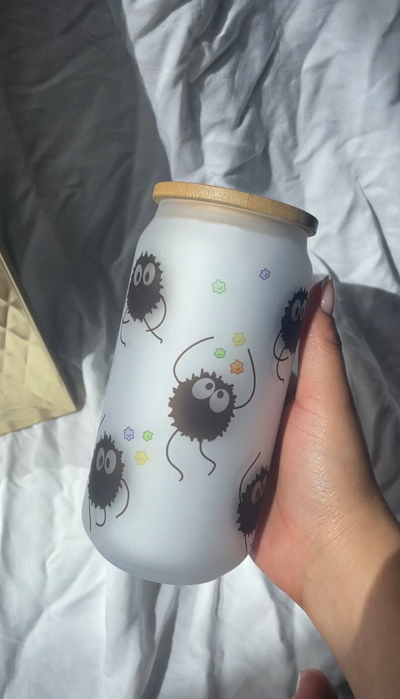 18 Oz/soot Sprites Aesthetic Glass Can/kawaii - Etsy