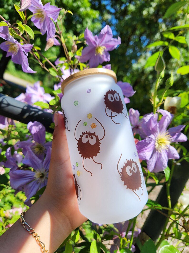 18 Oz/soot Sprites Aesthetic Glass Can/kawaii - Etsy