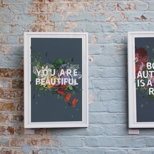 You Are Beautiful Poster | Floral Poster | Botanical Illustration ...
