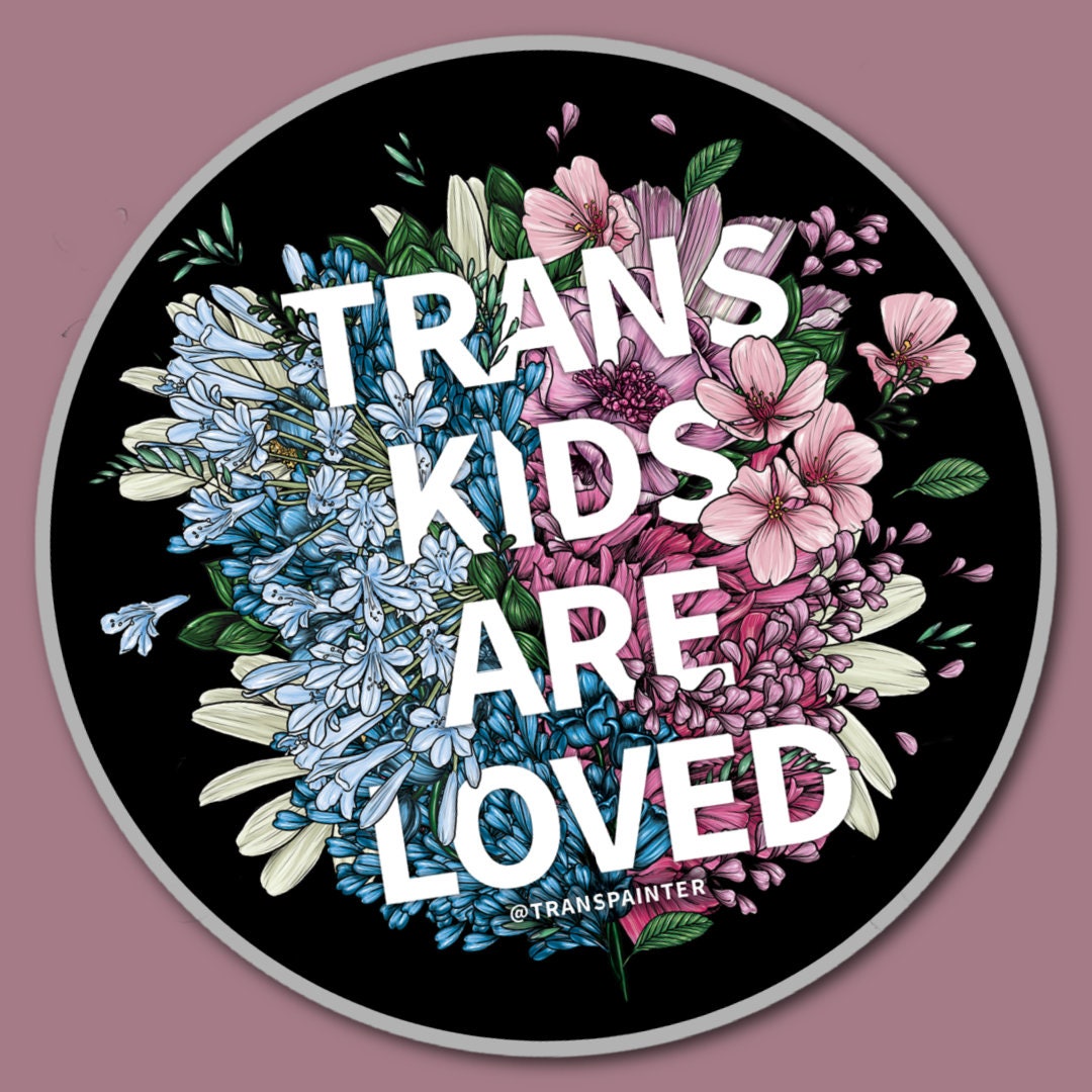 Trans Kids Are Loved Pin | Trans Pride Pin | Transgender Ally Pin ...
