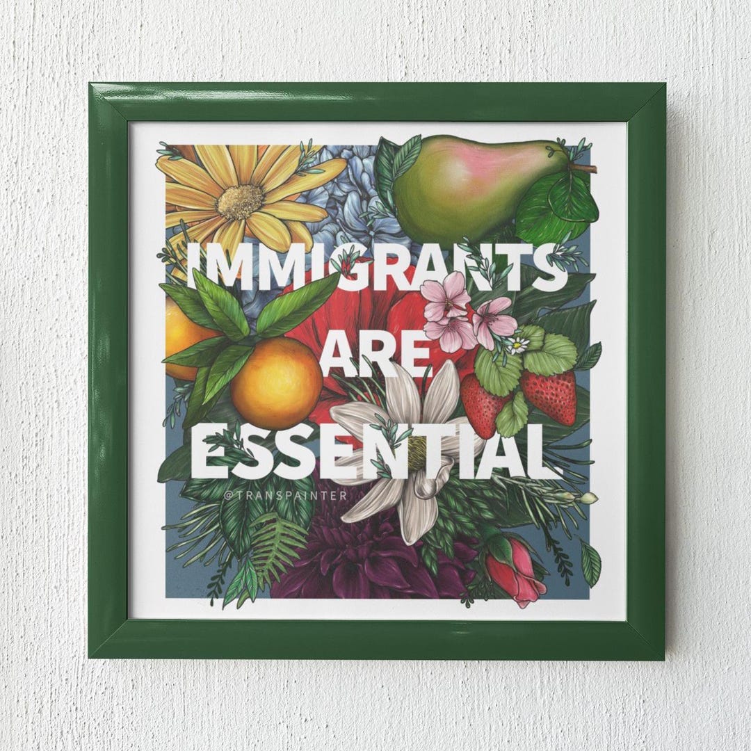 Immigrants Are Essential Poster: Immigration Rights Wall Art - Etsy