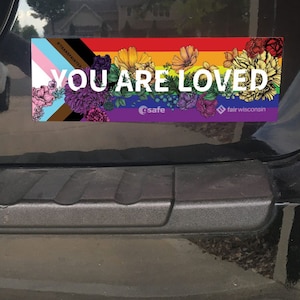 You Are Loved LGBTQ Bumper Sticker | Trans Bumper Sticker | Pride ...