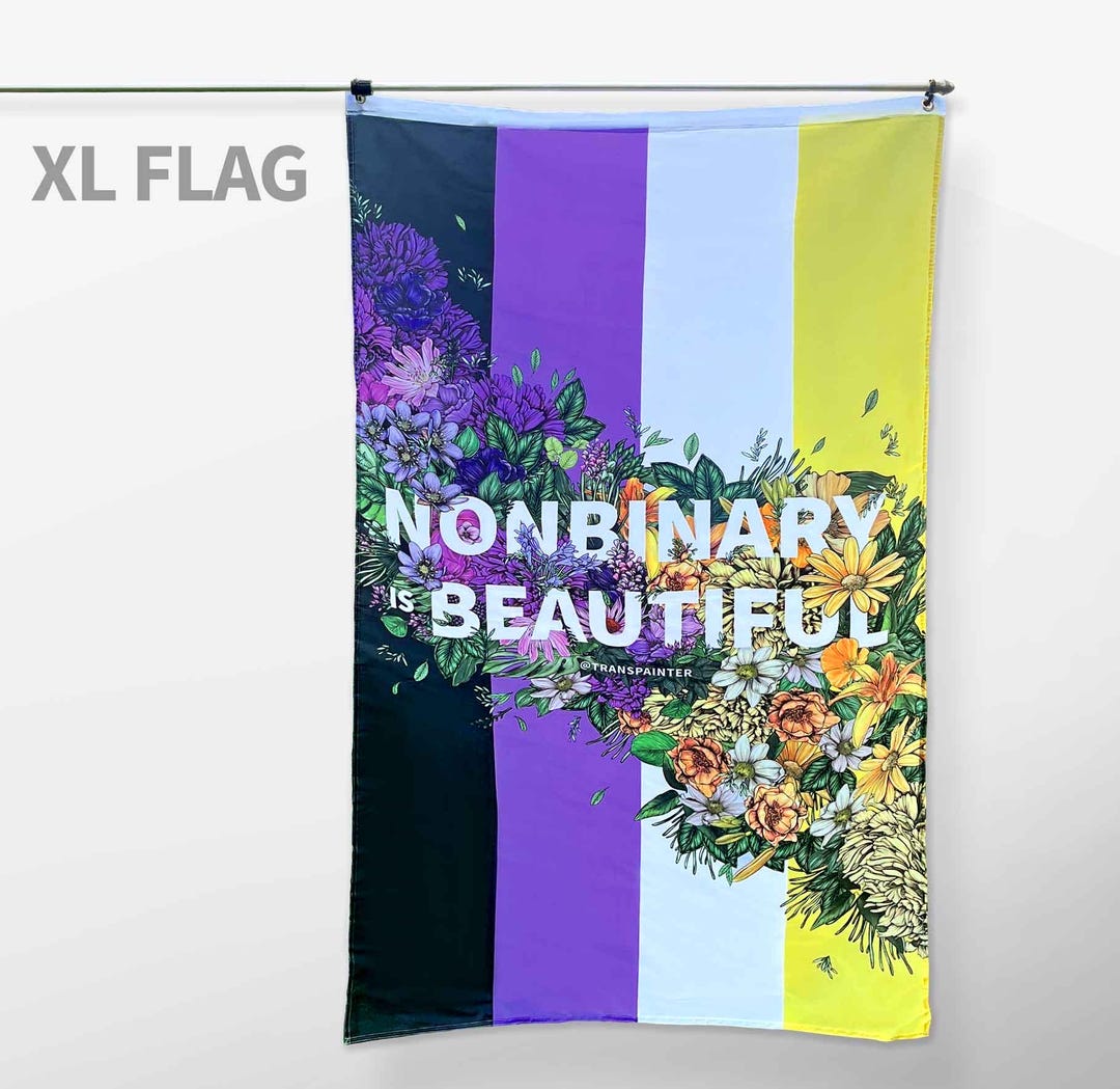 Nonbinary Pride Flag XL | Nonbinary is Beautiful | LGBTQ Pride Festival ...