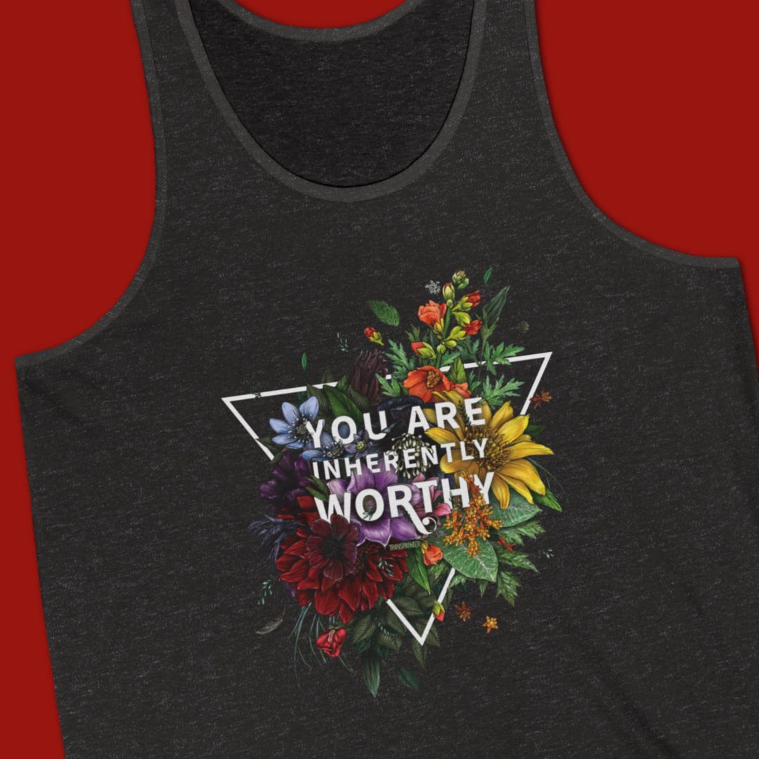 You Are Inherently Worthy Tank Top - Affirmations Sleeveless Top - Etsy