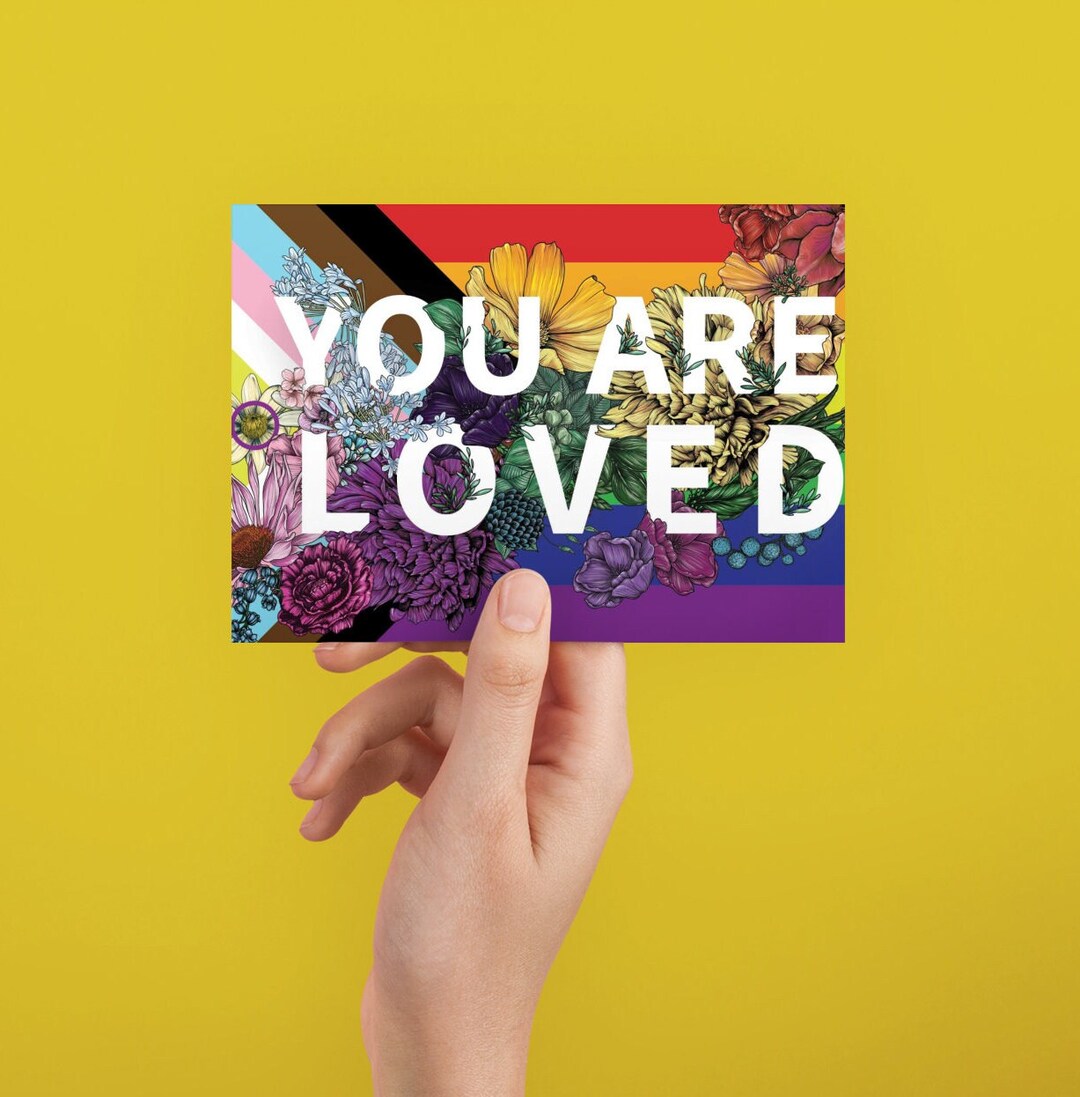 You Are Loved LGBTQ Post Card Pack 20 LGBTQ Pride Cards Rainbow Post ...
