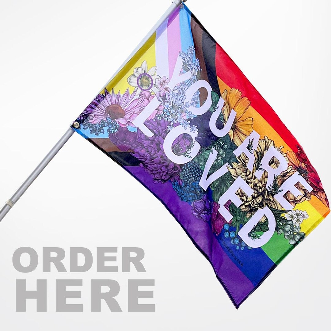 PREORDER: LGBTQ 'you Are Loved' Pride Flag | Lgbtq+ Pride Flag | Lgbtq ...