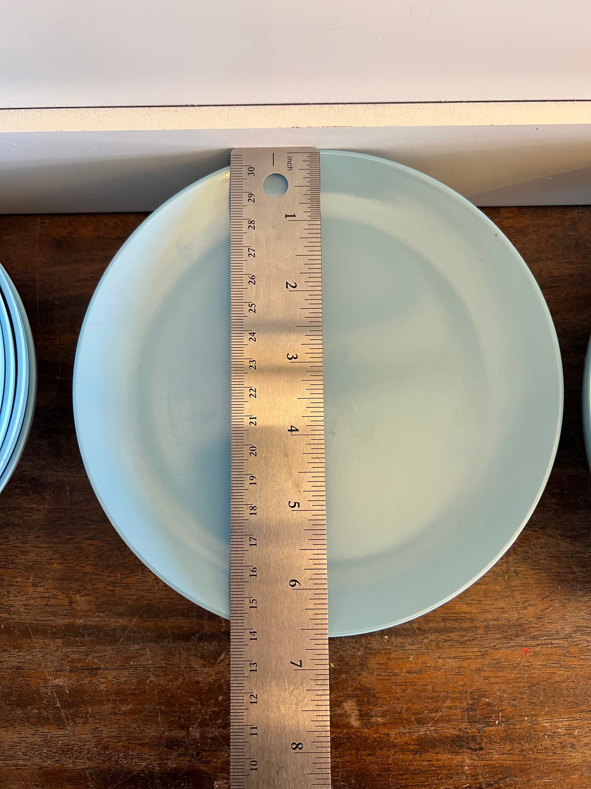 33pc Vintage TEXAS-WARE Melamine Dinnerware Blue Flowers Blue Floral ...