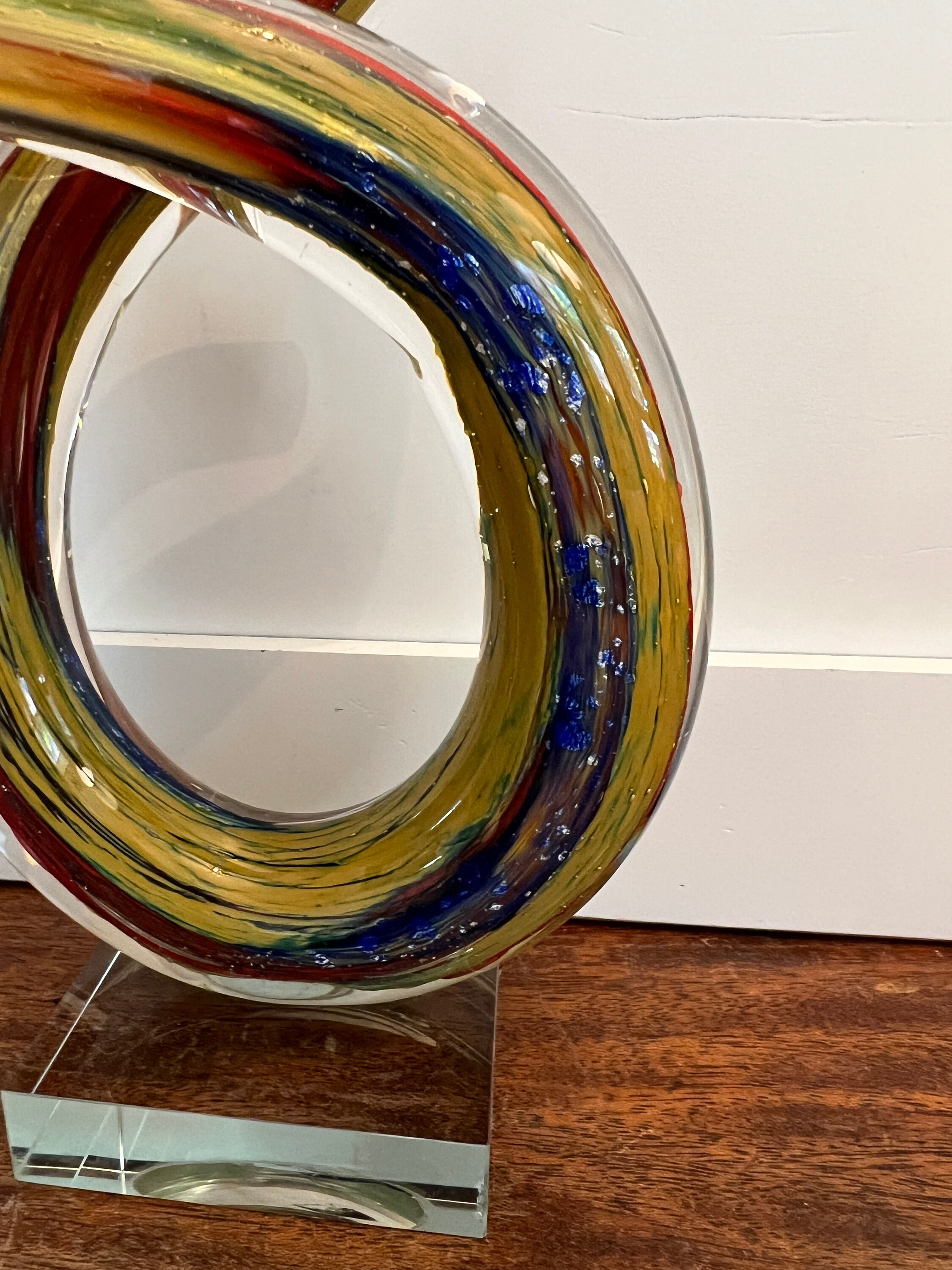 Murano Glass Love Knot Glass Sculpture - Etsy