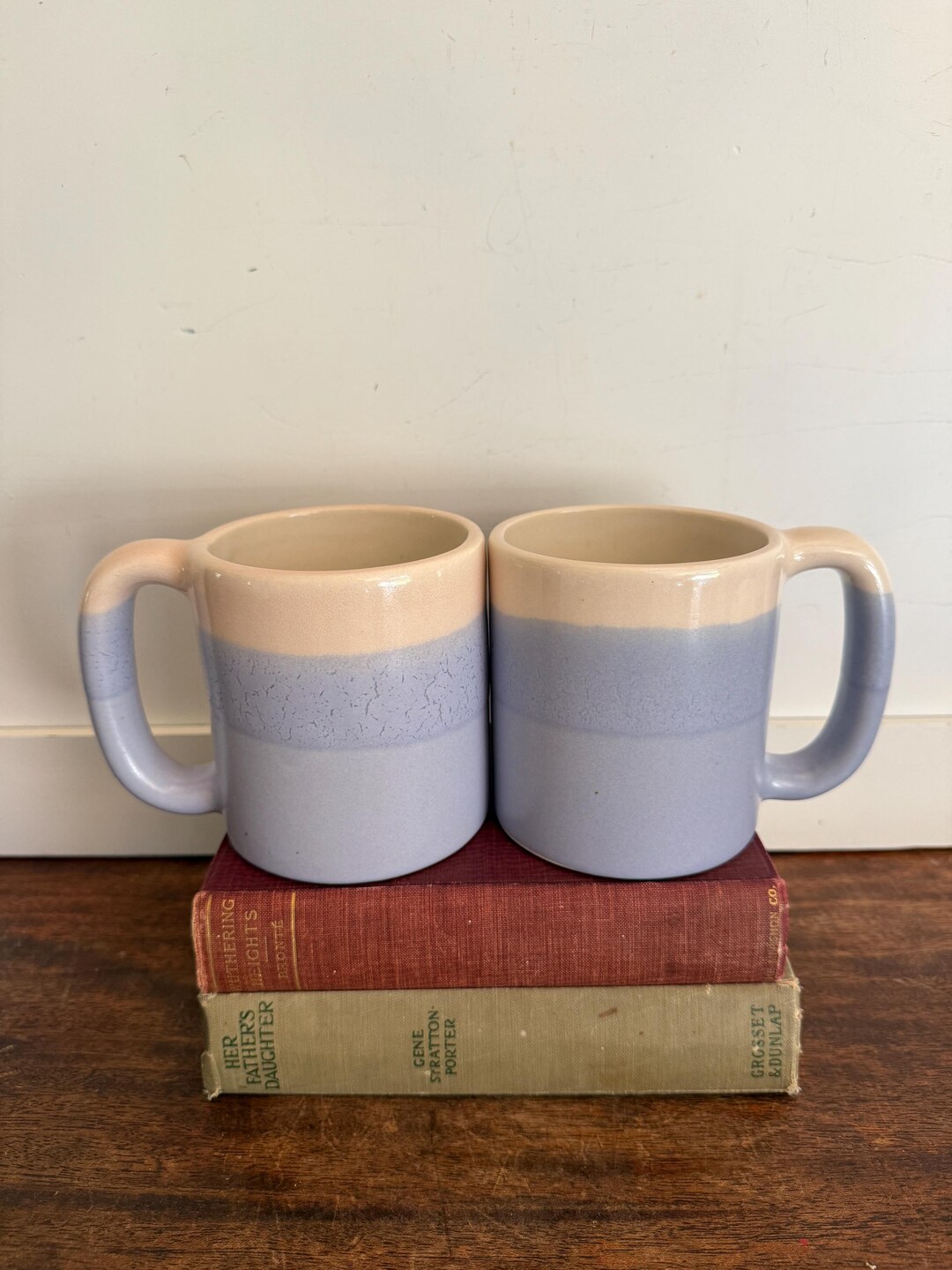 Vintage Padilla Pottery Mugs – Lavender & Cream Stoneware Coffee Cup ...