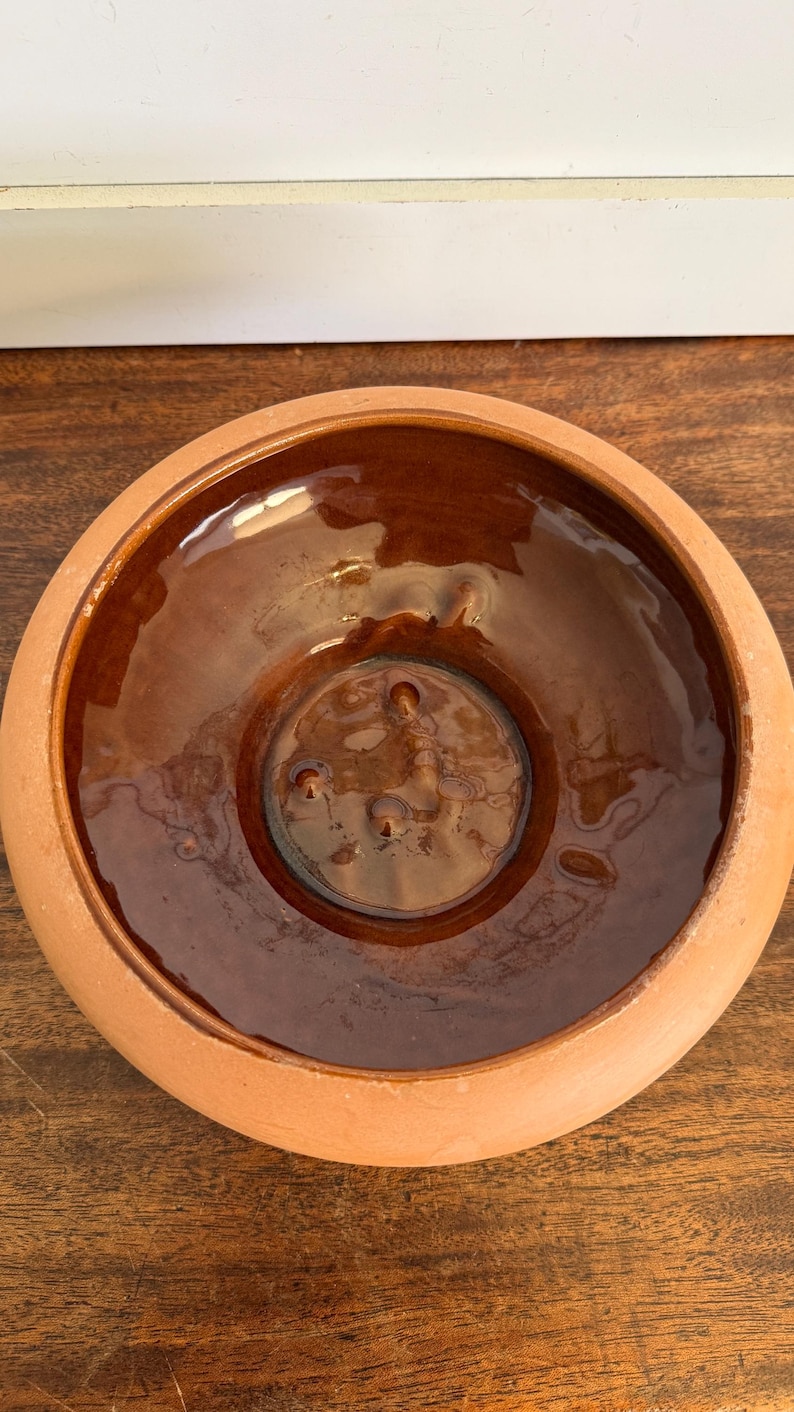 Vintage Frankoma Pottery Bowl | Mid Century Brown Glaze Stoneware - Etsy