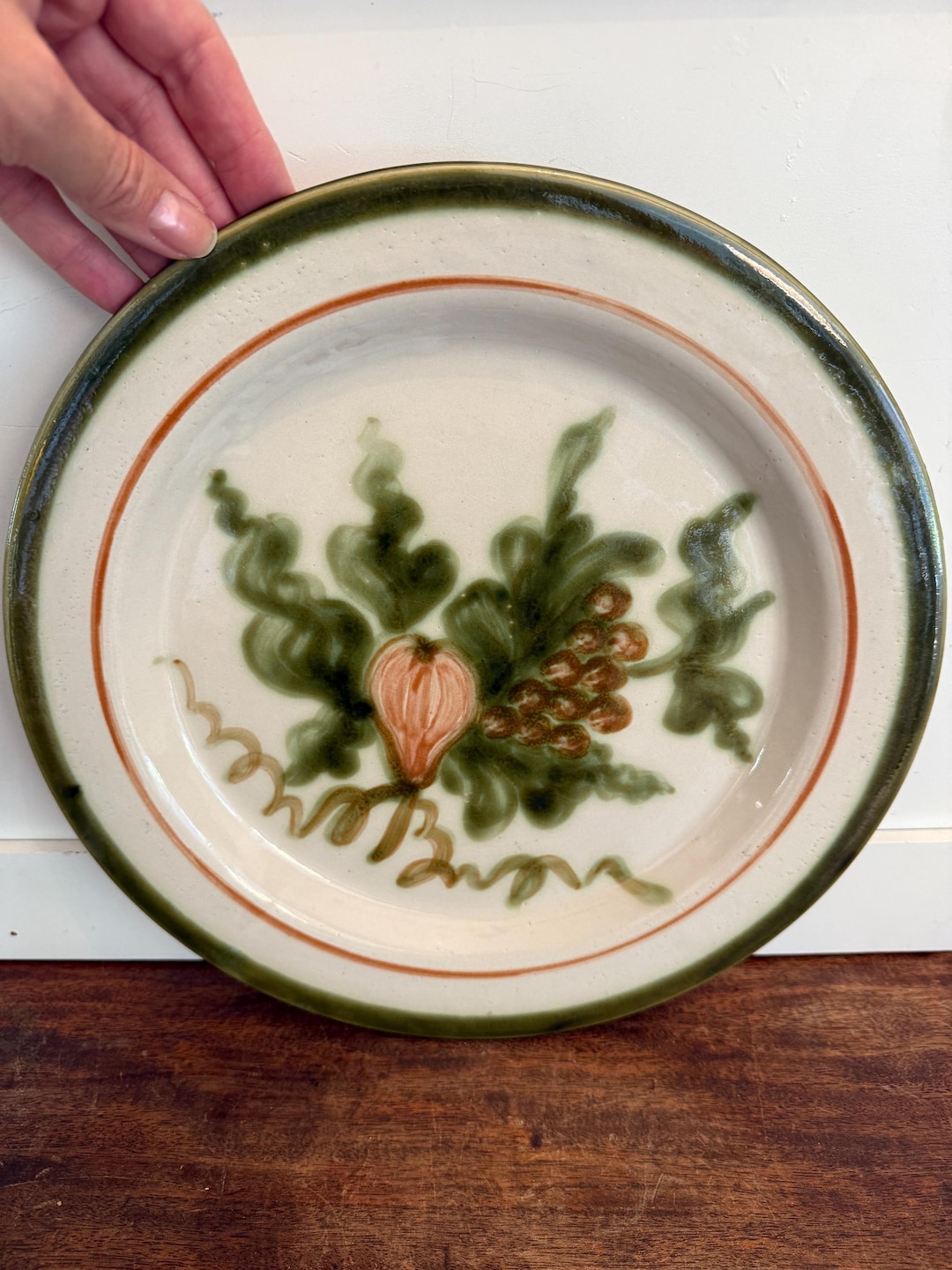 Vintage John B Taylor Pottery Plate: Hand-painted Grapevine Design - Etsy