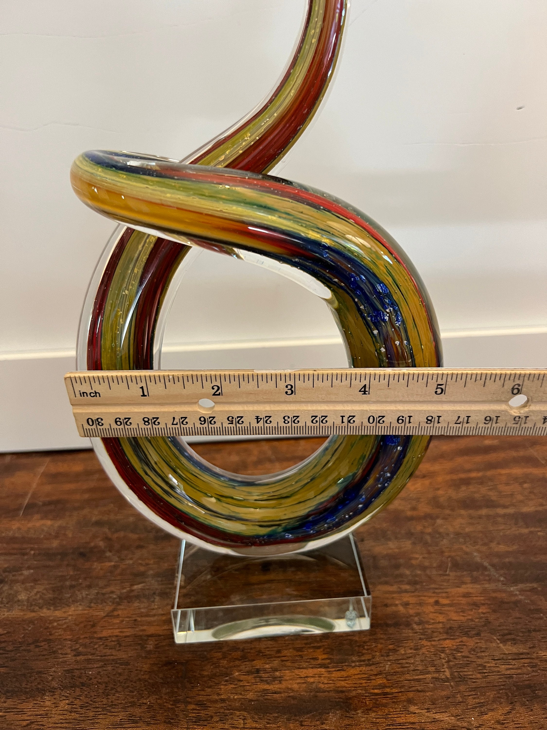 Murano Glass Love Knot Glass Sculpture - Etsy