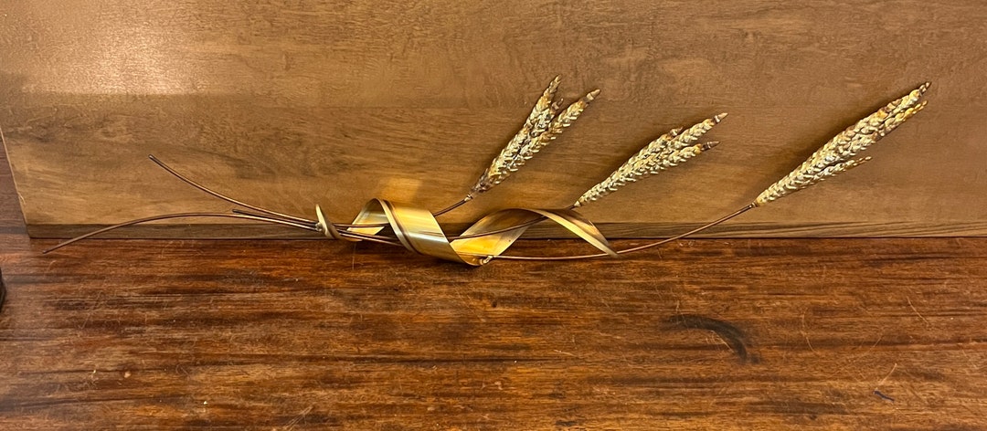 Vintage Brass and Copper Vein Jere Style Harvest Wheat Wall Art - Etsy