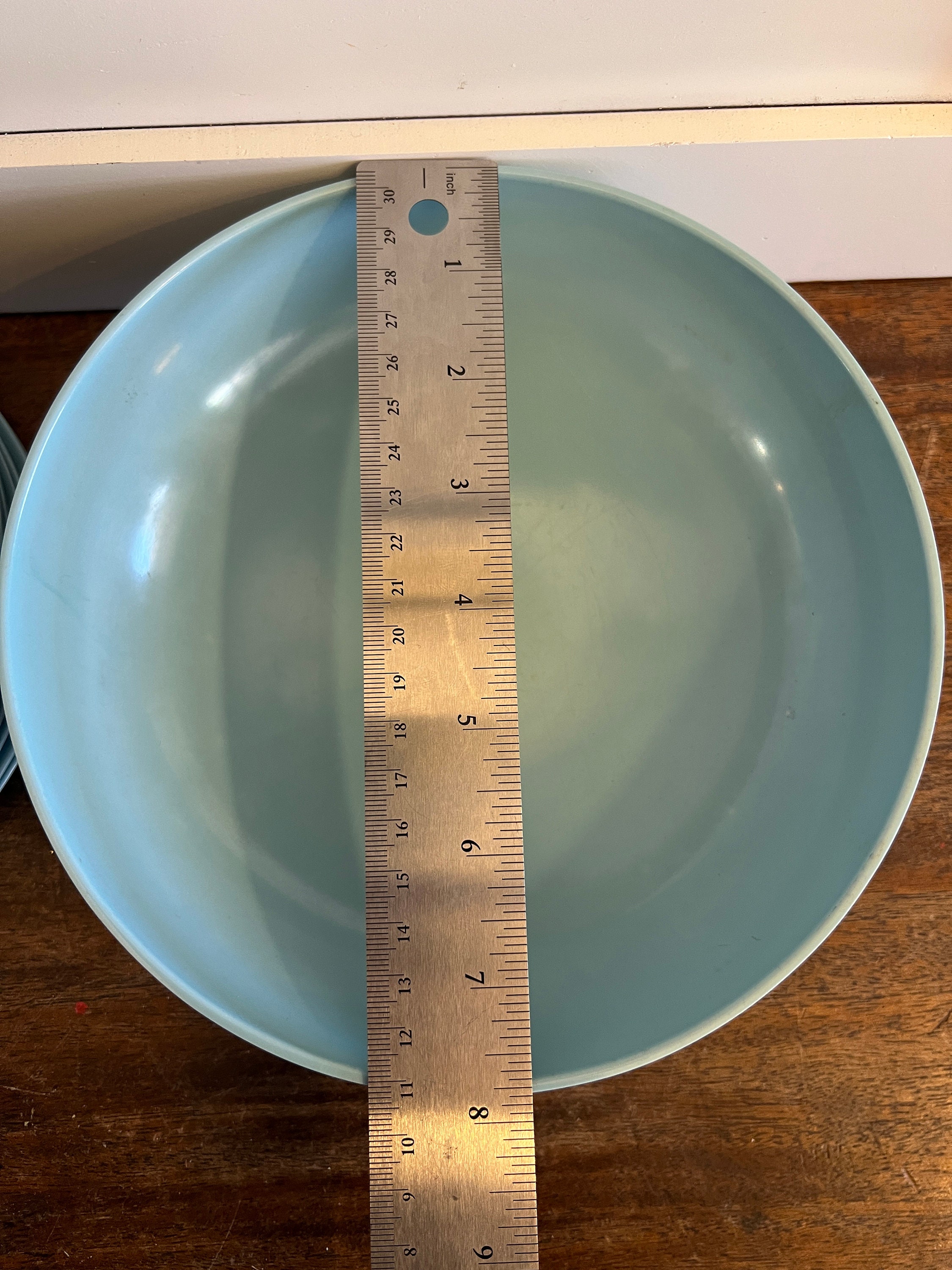 33pc Vintage TEXAS-WARE Melamine Dinnerware Blue Flowers Blue Floral ...