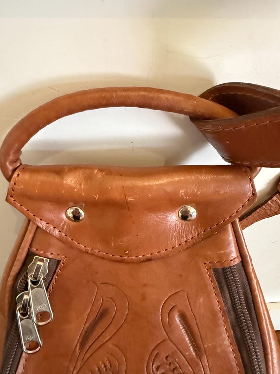 Vintage Force Ten Leather Sling Backpack – Hand-Toole… - Gem