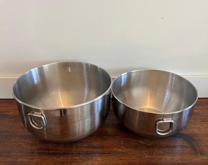 Set of 2 Double-ring Grip Stainless Steel Nesting Mixing Bowls by ...