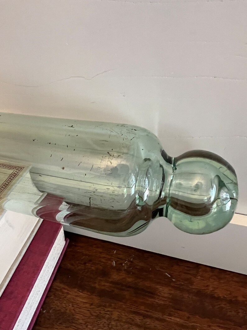Victorian Handblown Green Glass Rolling Pin- 20 Inches - Etsy