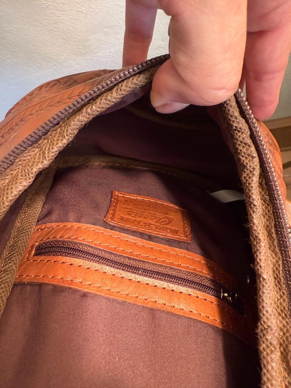 Vintage Force Ten Leather Sling Backpack – Hand-Toole… - Gem