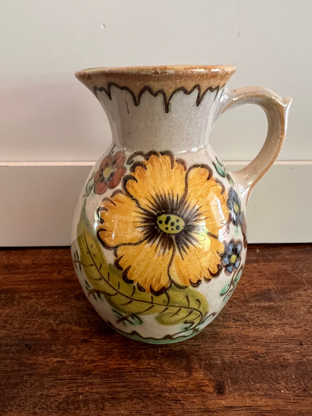 Vintage 3375 Areo Royal Gouda Zuid Holland Art Pottery Floral Pitcher ...