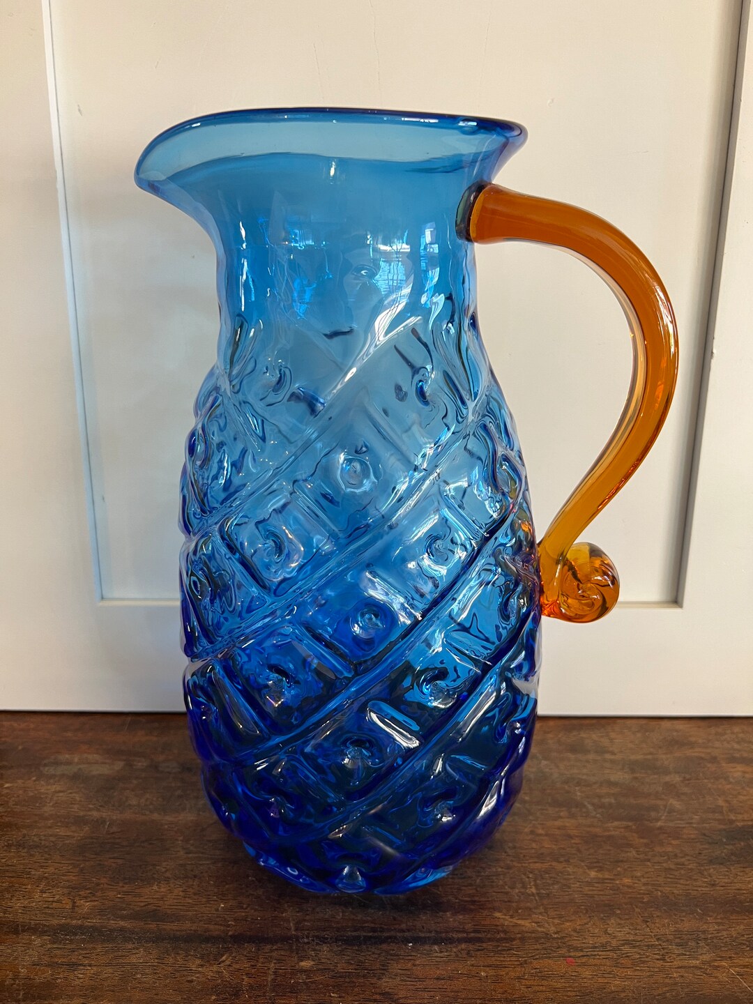 1990’s Blenko Handblown Pineapple Pitcher - Etsy