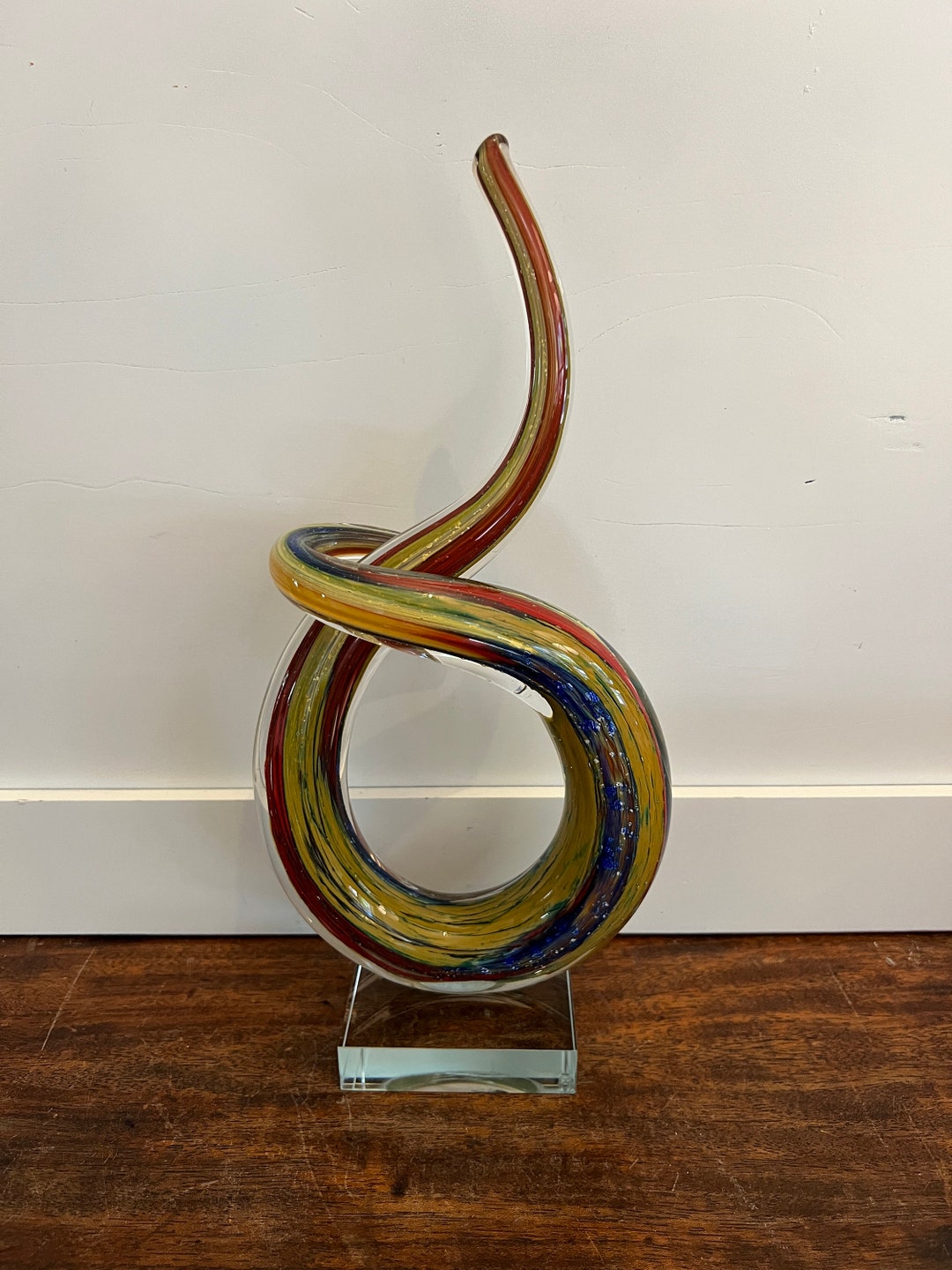 Murano Glass Love Knot Glass Sculpture - Etsy