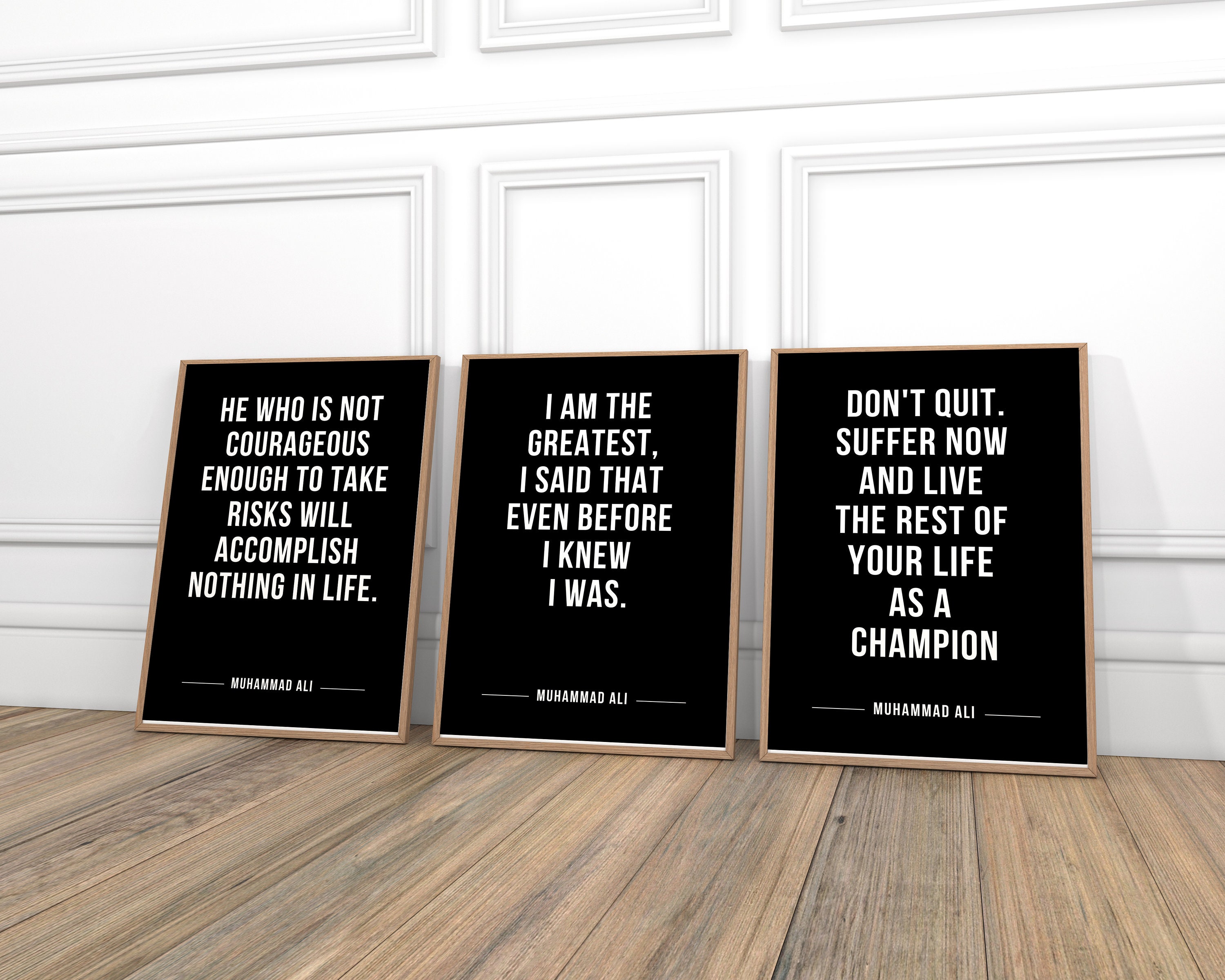 Muhammed Ali Motivational Posters Set of 3 Muhammad Ali Quote - Etsy