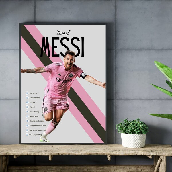 Messi Inter Miami Poster - Etsy