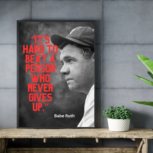 Babe Ruth Quote - Etsy