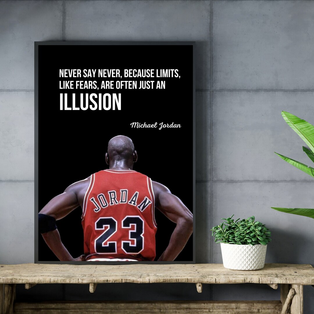 Michael Jordan Wall Art Inspirational Quote Digital Print - Etsy