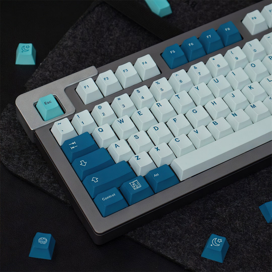Buy Moonlight Teal Keycap Set, Cherry Profile, PBT, Cherry MX Stem, Dye ...